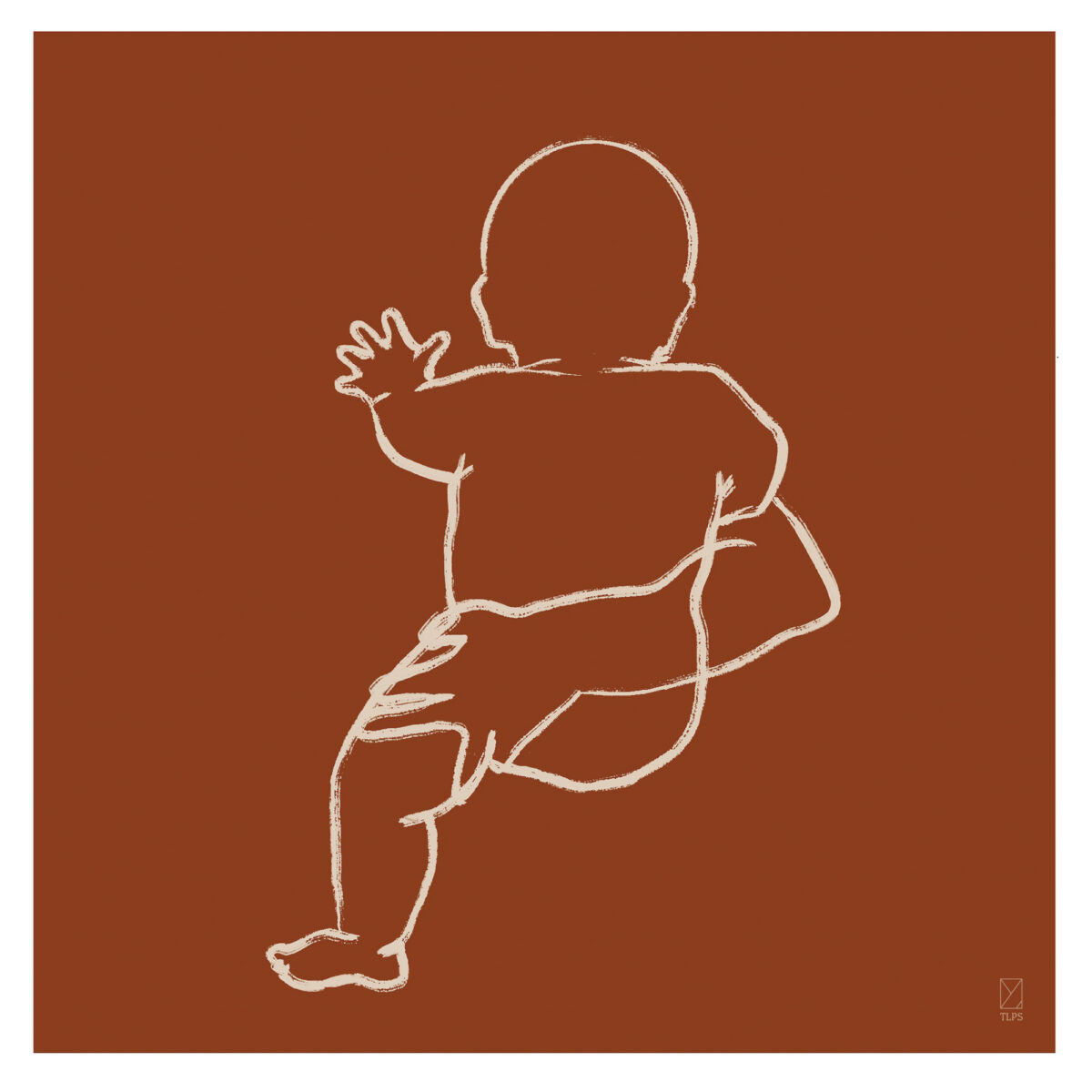The Hip drawing - Terracota - The little poster shop